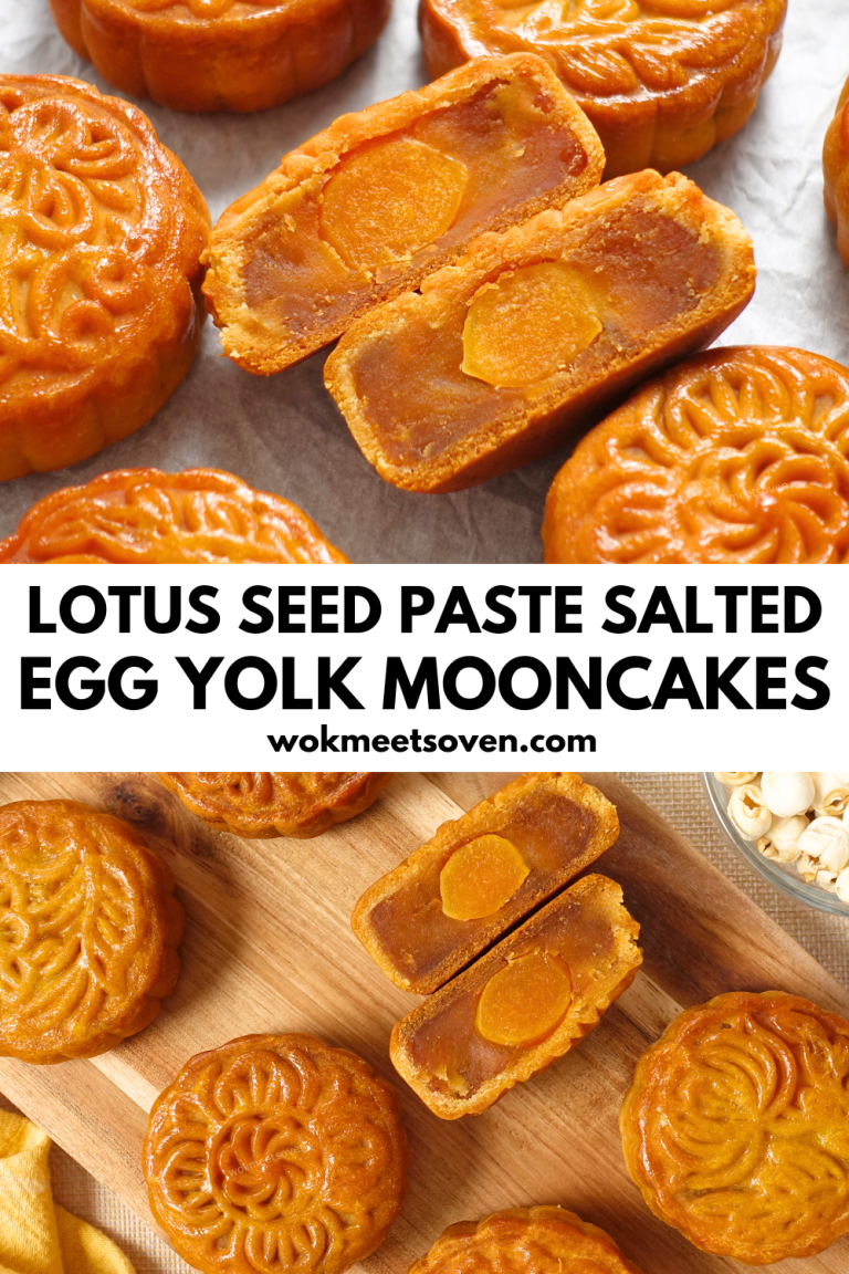 Lotus Seed Paste Mooncakes with Salted Egg Yolk
