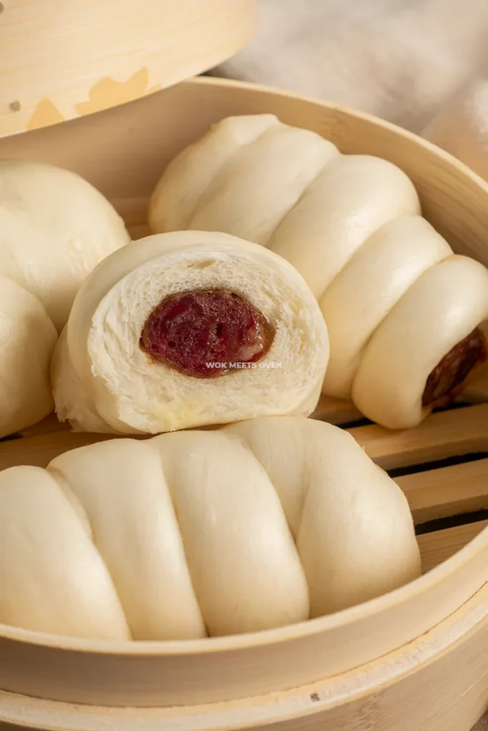 Steamed Chinese Sausage Buns - Wok Meets Oven